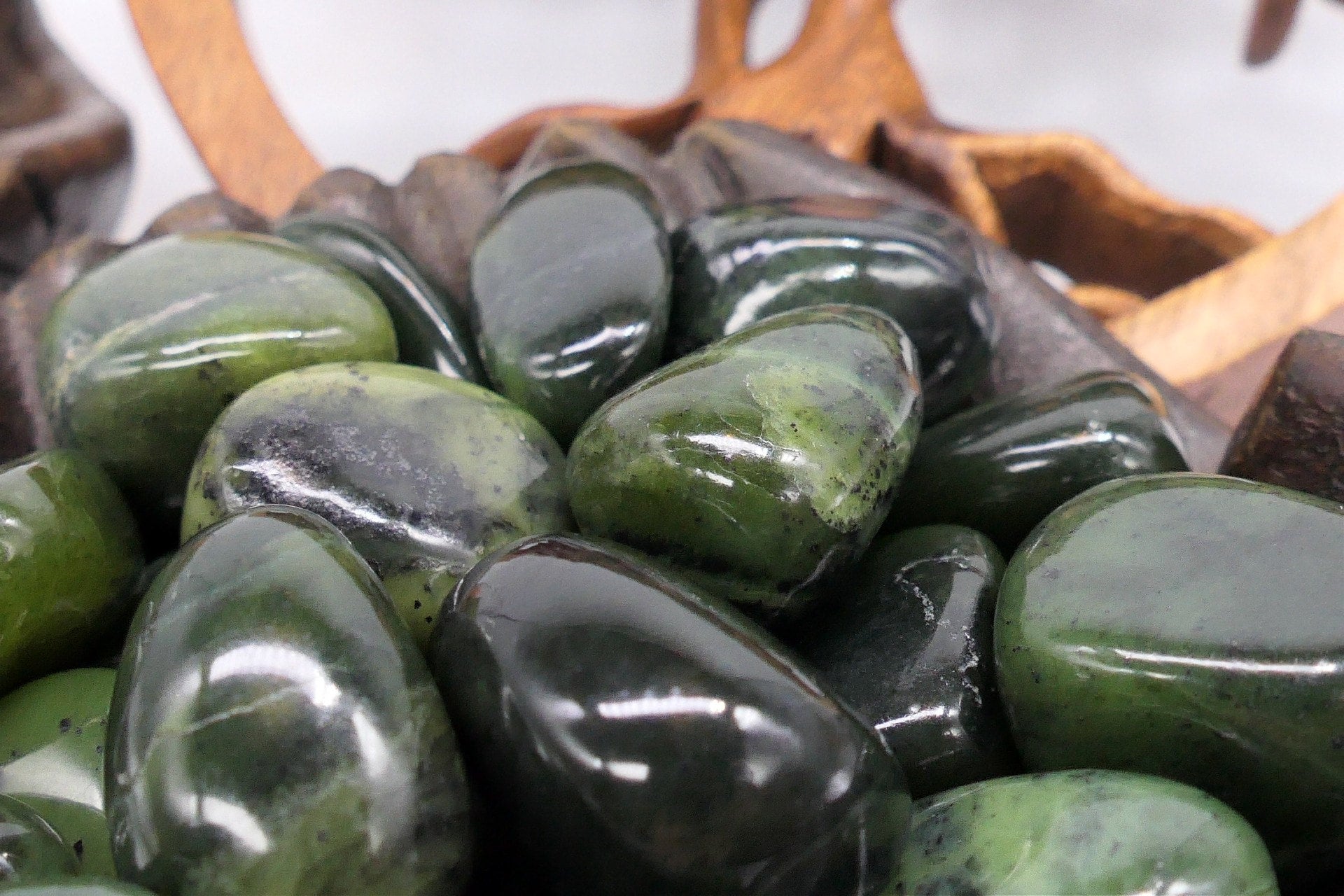 Jade: Nephrite Tumbled | Karma Cottage