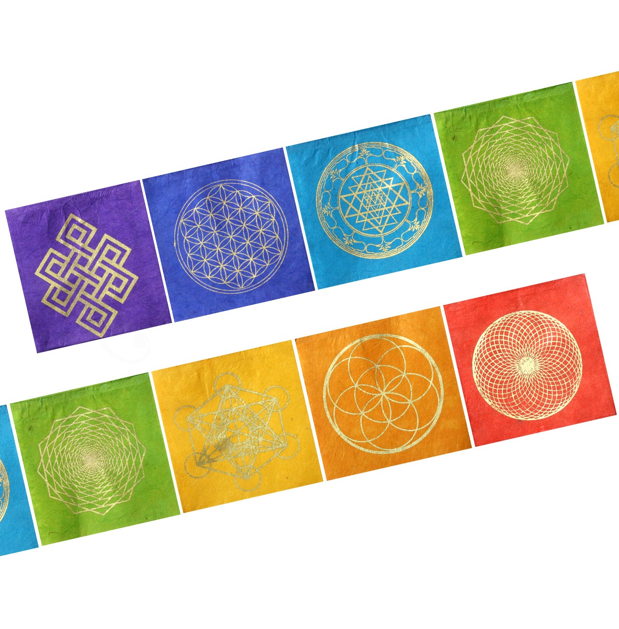 Sacred Geometry Prayer Flags | Karma Cottage