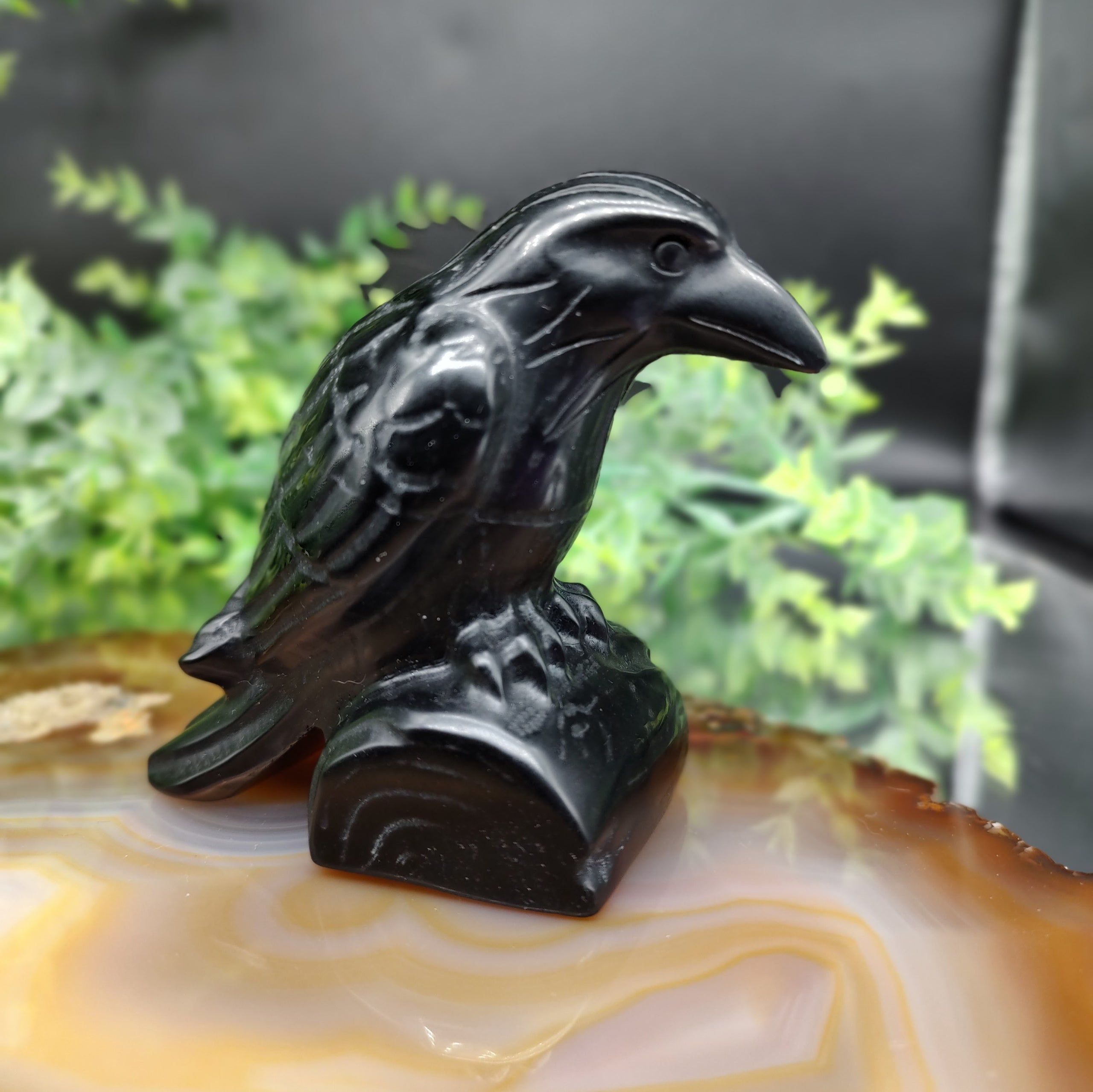 Black Obsidian Raven Crow | Karma Cottage